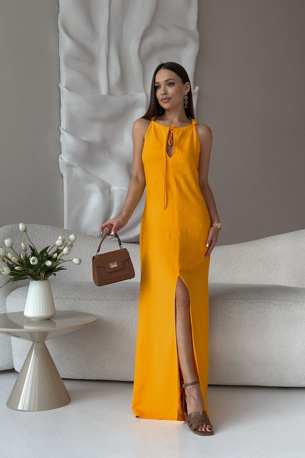 Платье 2032 апельсин DilanaVIP купить - 20% скидка | в наличии